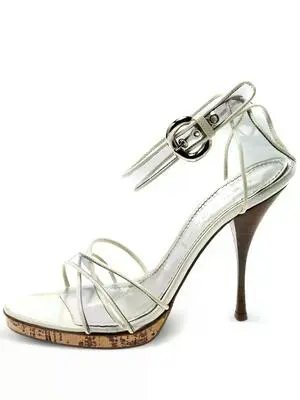 Casadei 115mm Leather Sandals - White