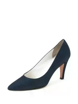 GARLANDO 80mm Pointed-toe Satin Pumps