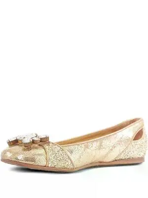 Miu Miu Glitter-detail Ballet Flats