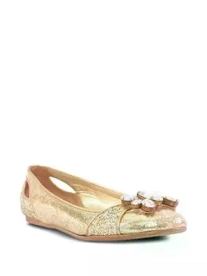 Miu Miu Glitter-detail Ballet Flats