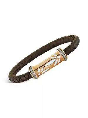 CHARRIOL Rose Gold And Leather Bracelet