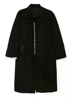 Prada 1990s Crystal-embellished Wool Coat