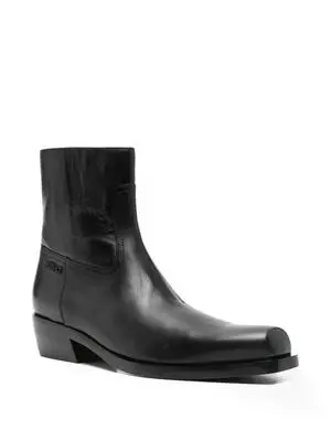Versace 50mm Leather Ankle Boots