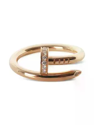 CARTIER 18k Rose Gold Diamond Ring - Pink