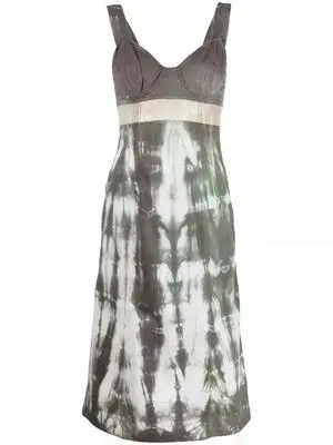 Prada 2000s Tie-dye Effect Bustier Dress