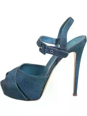 Le Silla Blue Platform Heels