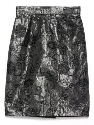 Givenchy X Alexander Mcqueen 1990s Floral-pattern Skirt