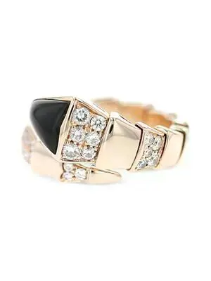 BVLGARI Serpenti Diamond And Onyx Ring - Gold