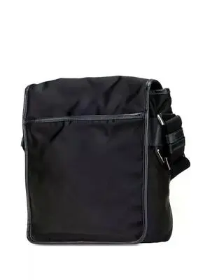 Prada Tessuto Buckle Messenger Bag - Black