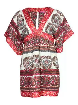 Anna Sui Printed Mini Dress