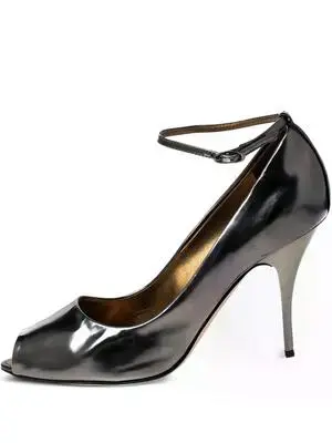 GIUSEPPE ZANOTTI Patent Leather Buckle-strap Pumps - Black