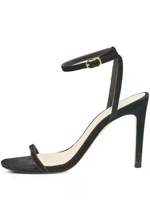 STUART WEITZMAN 100mm Suede Ankle-strap Sandals - Black