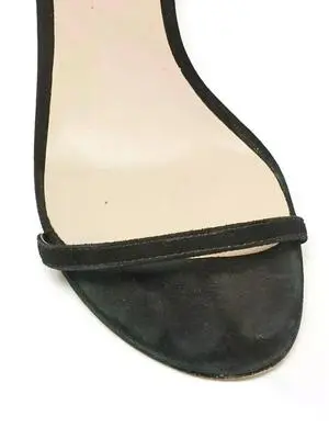 STUART WEITZMAN 100mm Suede Ankle-strap Sandals - Black