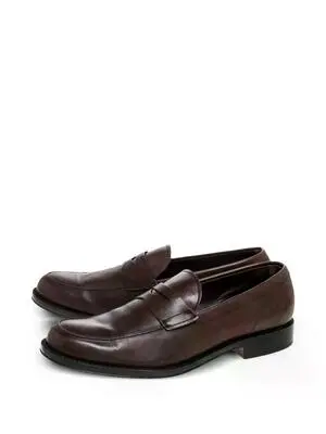 TOD'S Vintage Leather Penny Loafers - Brown