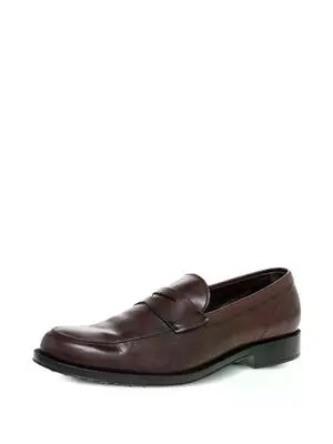 TOD'S Vintage Leather Penny Loafers - Brown