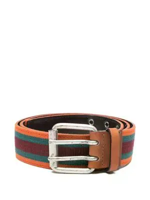 ROMEO GIGLI 1990s Striped Belt - Brown