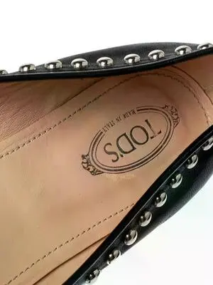 TOD'S Stud-detail Leather Ballet Flats