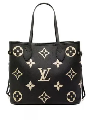 LOUIS VUITTON Bicolor Monogram Giant Empreinte Neverfull Mm Tote Bag - Black
