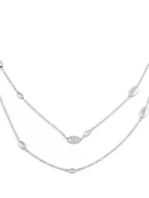 HASBA 18k White Gold Diamond Necklace - Silver