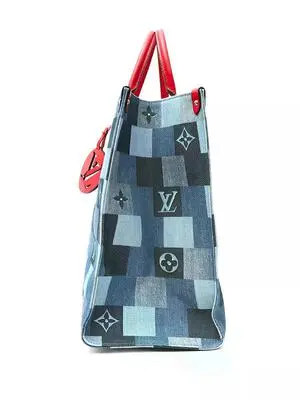 LOUIS VUITTON Pre-owned Onthego Denim Shopping Tote - Blue