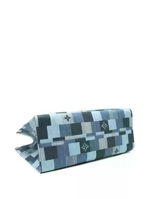 LOUIS VUITTON Pre-owned Onthego Denim Shopping Tote - Blue