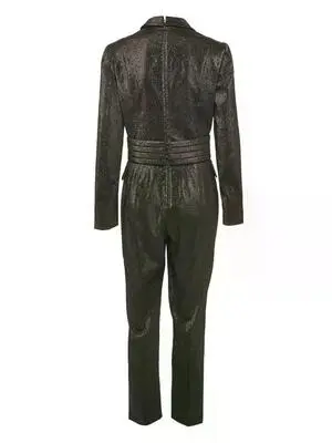 Elisabetta Franchi Glitter Belted Jumpsuit