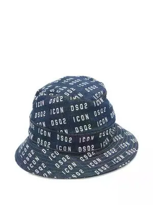 Dsquared2 Logo Print Denim Hat
