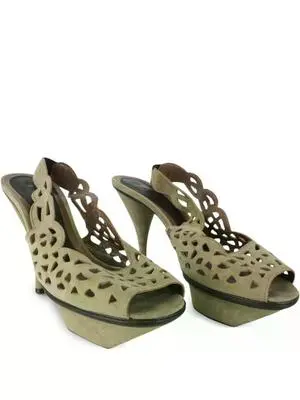 Marni 120mm Laser-cut Sandals - Neutrals