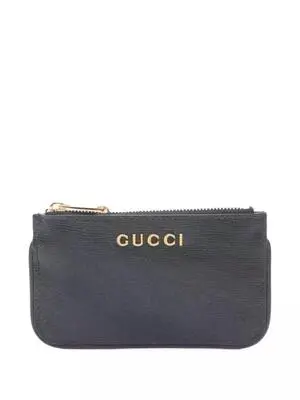 Gucci 2000s Script Coin Purse - Black