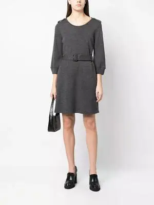 Burberry 2010s Belted Wool Dress