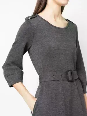 Burberry 2010s Belted Wool Dress