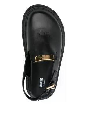 Moschino Logo-plaque Slingback Mules