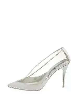 Stella McCartney 110mm Leather-panel Pumps - White