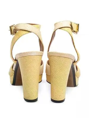 Fendi 90mm Leather Platform Sandals