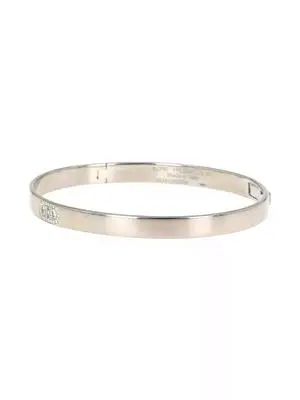 Hermès White Gold Diamond H D'ancre Bracelet - Silver
