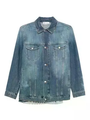 Valentino Garavani Pleated Denim Jacket