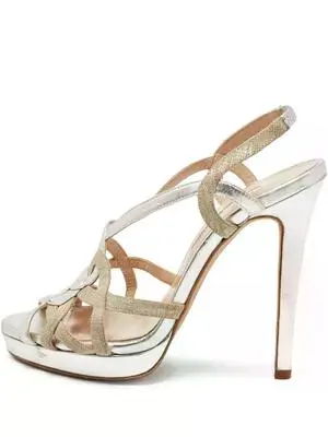 Oscar De La Renta 125mm Metallic Leather Sandals - Gold