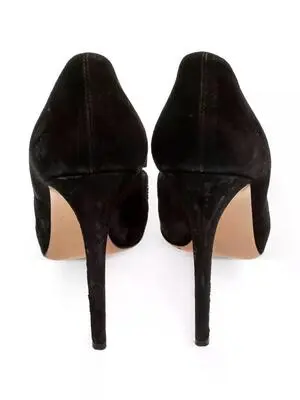 FERRAGAMO Suede Bow Pumps