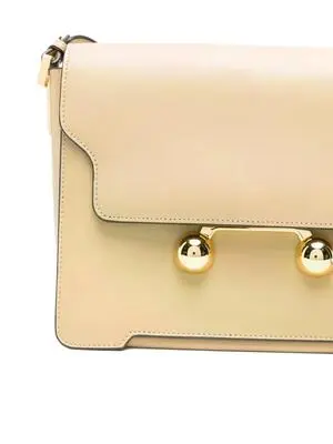 Marni Leather Crossbody Bag With Spherical Embellishments - Neutrals