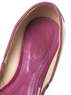 TOD'S Vintage Leather Ballet Flat Sandals