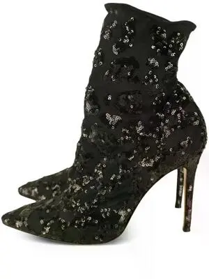 GIANVITO ROSSI 105mm Sequin-embellished Stiletto Boots
