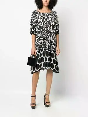 Dolce & Gabbana 2000s Graphic Print Silk Dress