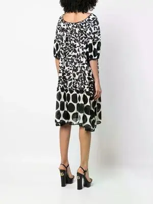 Dolce & Gabbana 2000s Graphic Print Silk Dress