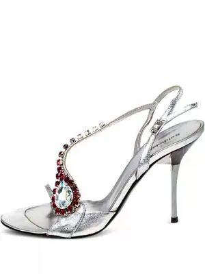 BALDININI 95mm Embellished Slingback Sandals - Silver