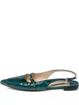 Prada Leather Flat Pumps