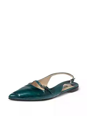 Prada Leather Flat Pumps