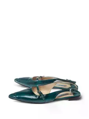 Prada Leather Flat Pumps
