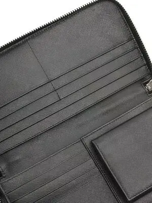 Prada 2000s Zippy Logo-embossed Wallet