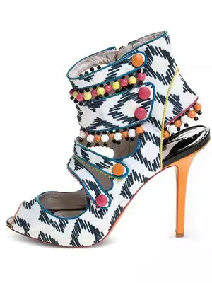 SOPHIA WEBSTER 110mm Beaded Caged Sandals