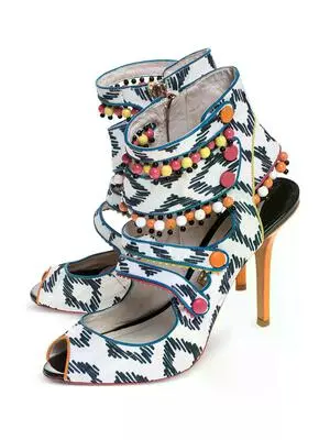 SOPHIA WEBSTER 110mm Beaded Caged Sandals